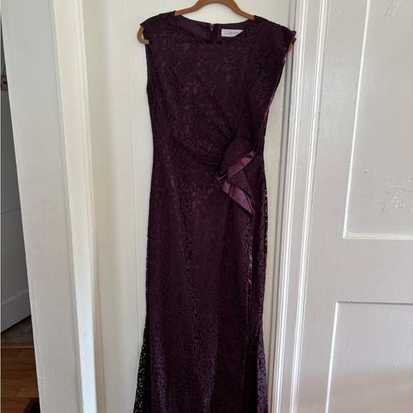 Dresses | Elegant Purple Lace Evening Gown | Poshmark